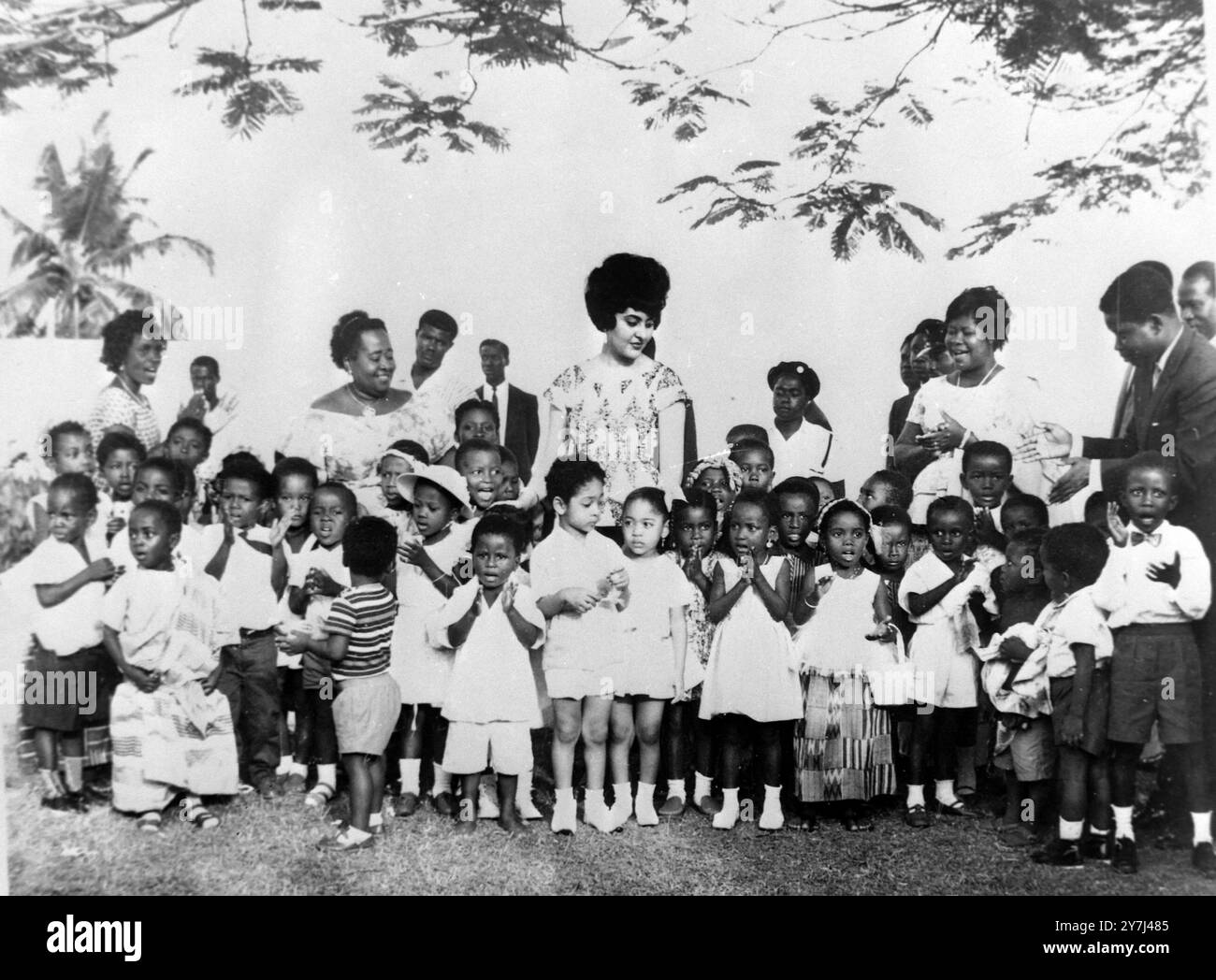INDEPENDENCE DAY CELEBRATIONS - WIFE OF PRESIDENT NKRUMAH FATHIA AND ...