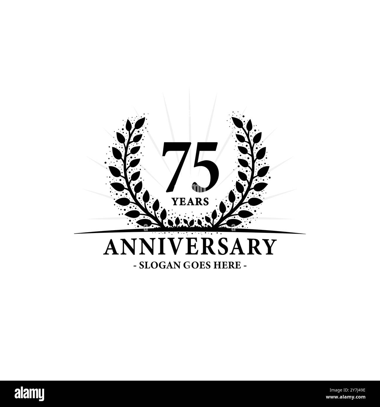 75 years celebrating anniversary logo. 75th years anniversary design ...
