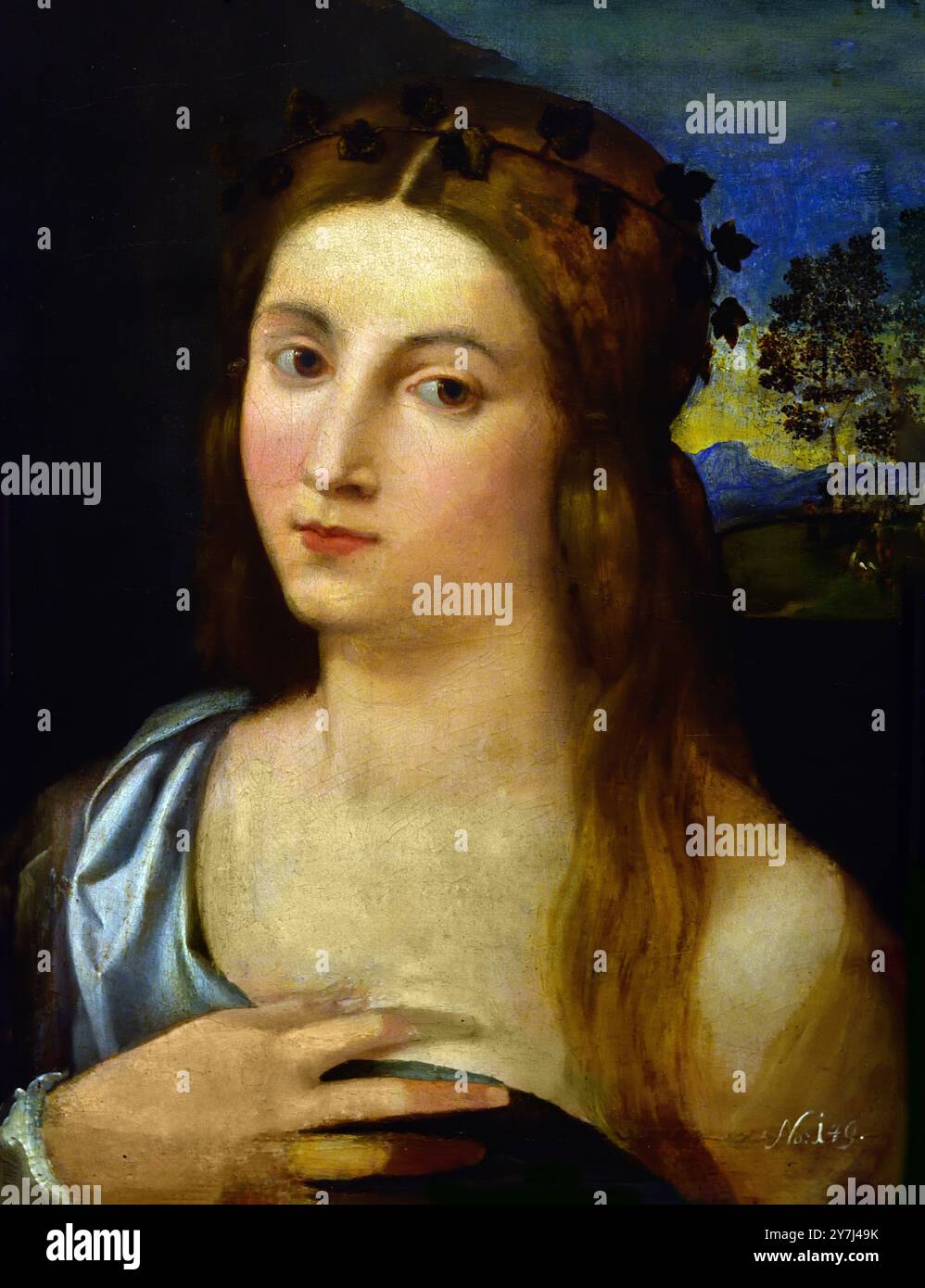 Portrait of a Girl 1510 by Jacopo Negretti, Palma il Vecchio,1480-1528 ...