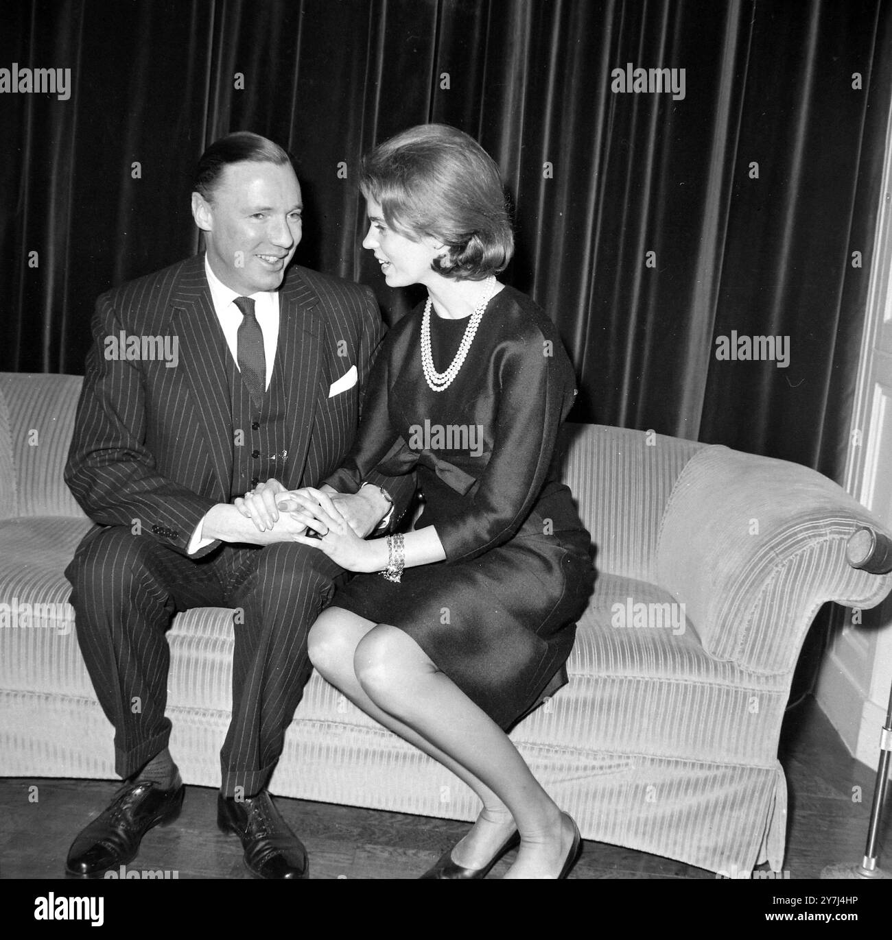 JOHN AMBLER WITH FIANCEE PRINCESS MARGARETHA OF SWEDEN IN LONDON ; 7 ...