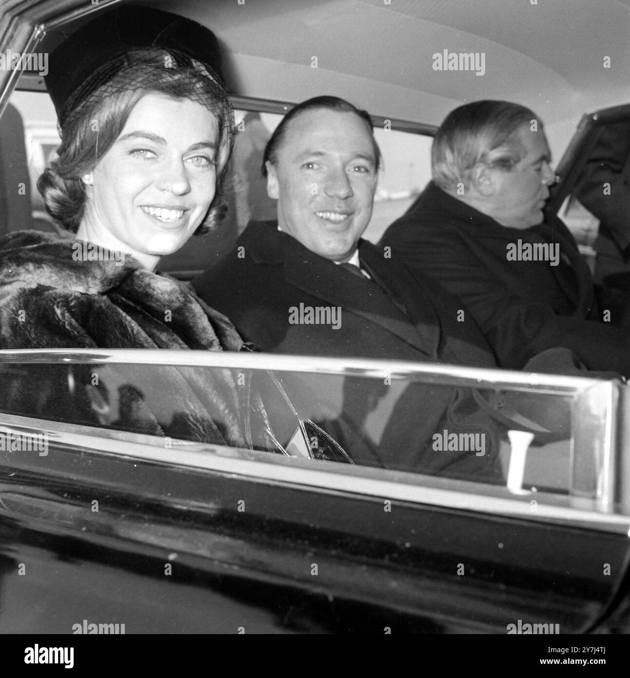 PRINCESS MARGARETHA WITH JOHN AMBLER AT LONDON AIRPORT ; 7 MARCH 1964 ...