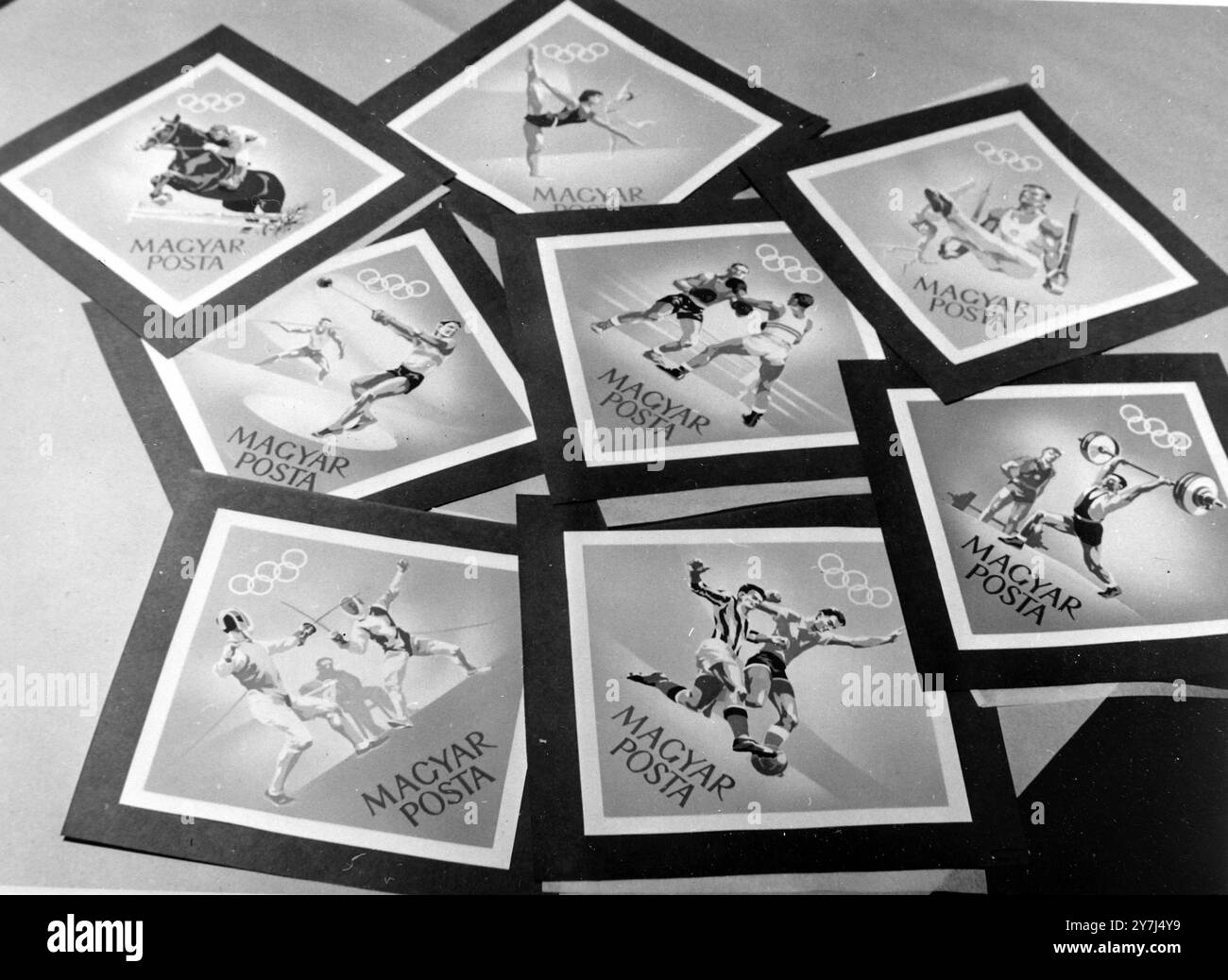 STAMPS HUNGARIAN GRAPHIC ARTIST GYORGY FOLDEAK FOR TOKYO OLYMPICS IN ...