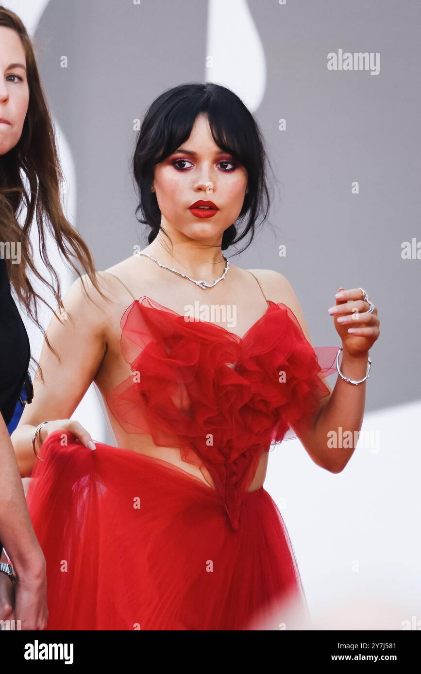 Jenna Ortega attends the red carpet for the premiere of Beetlejuice ...