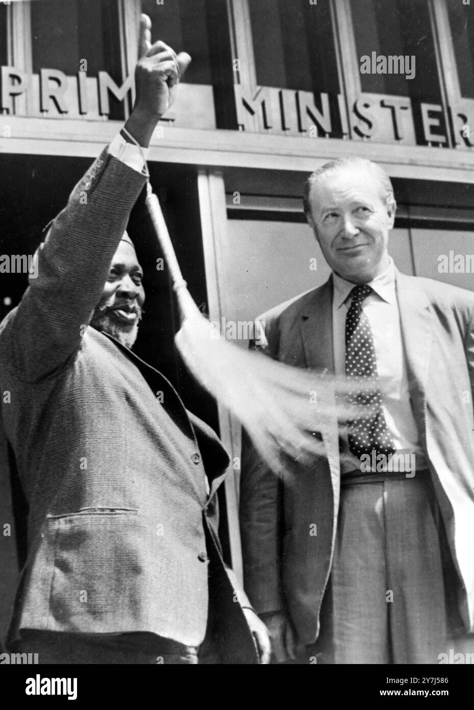KENYAN PREMIER AFRICAN LEADER JOMO KENYATTA WITH DUNCAN SANDYS COLONIAL ...