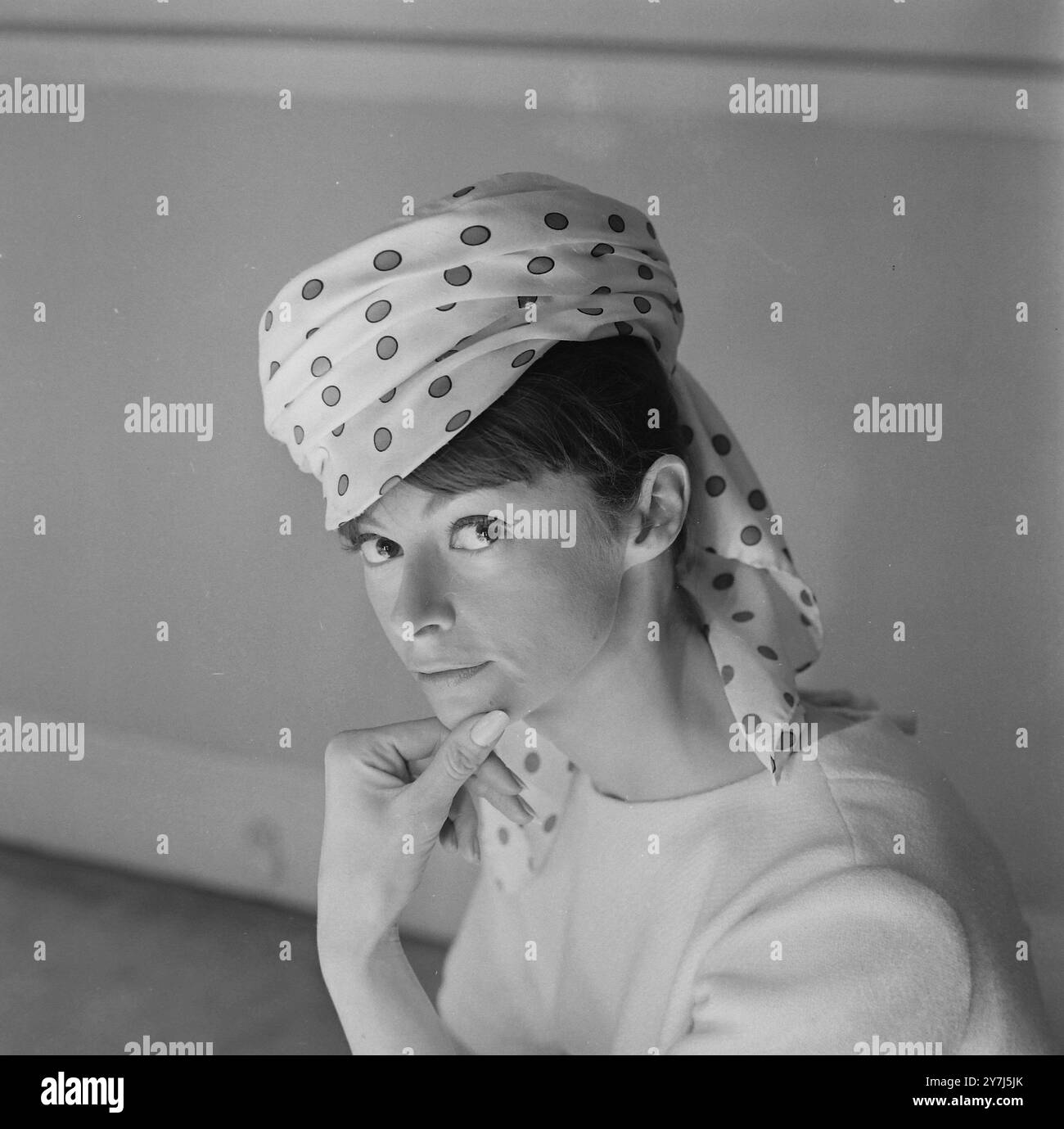 FASHION COLLECTION HATS BY VERNIER MODEL RENEE BROWN ; 4 MARCH 1964 ...