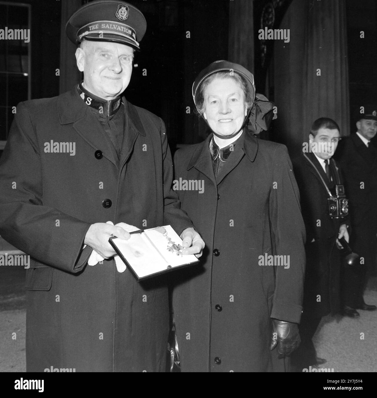 FORMER SALVATION ARMY LEADER GENERAL WILFRED KITCHING WITH WIFE AT HIS ...