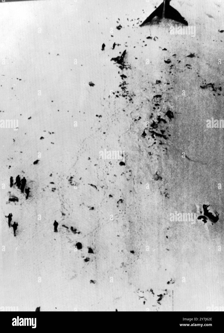 AVIATION RESCUERS AT SCENE OF BRITISH EAGLE PLANE AIRLINER THAT CRASHED ...