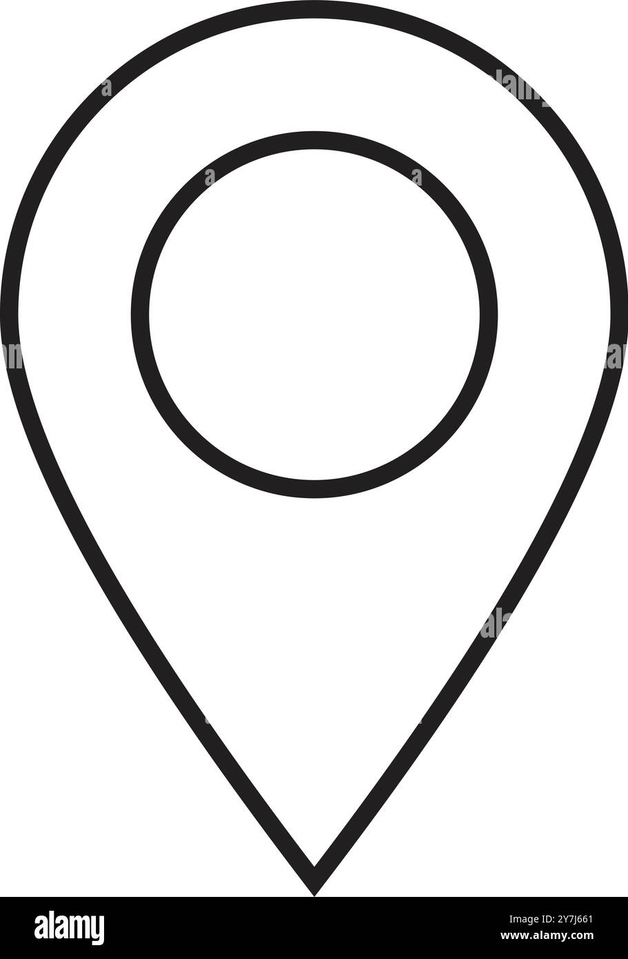 Location outline Map Pin, pin point outline, Map Point sign, map pin ...