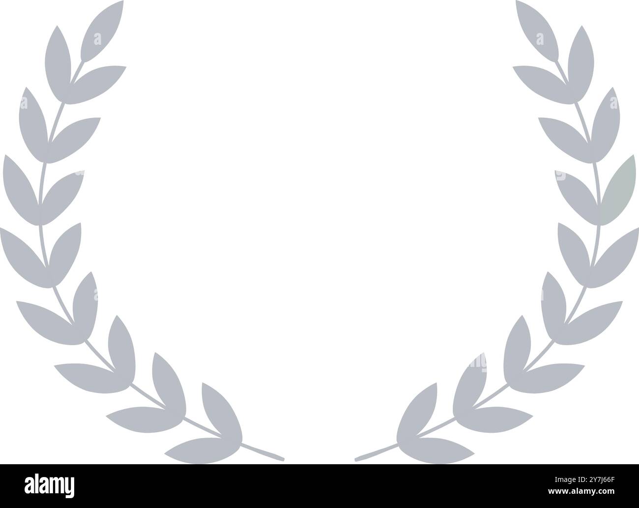 Silver Laurel Leaves Round, Silver Laurel rank, Silver circular laurel ...