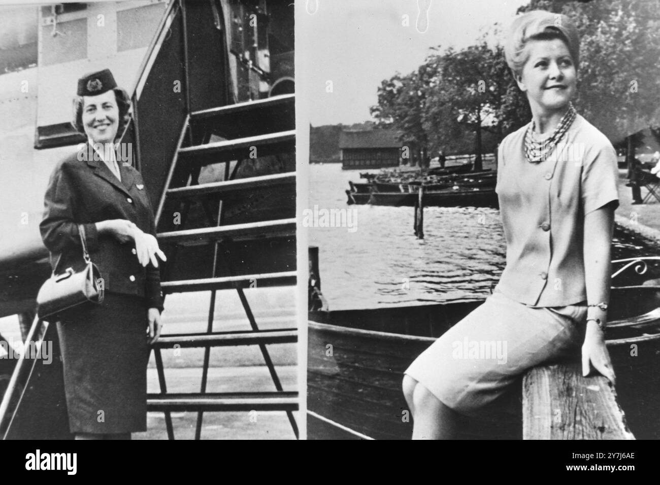 HOSTESSES OF AVIATION FOUR ENGINED AIRLINER BRITISH EAGLE INTERNATIONAL ...