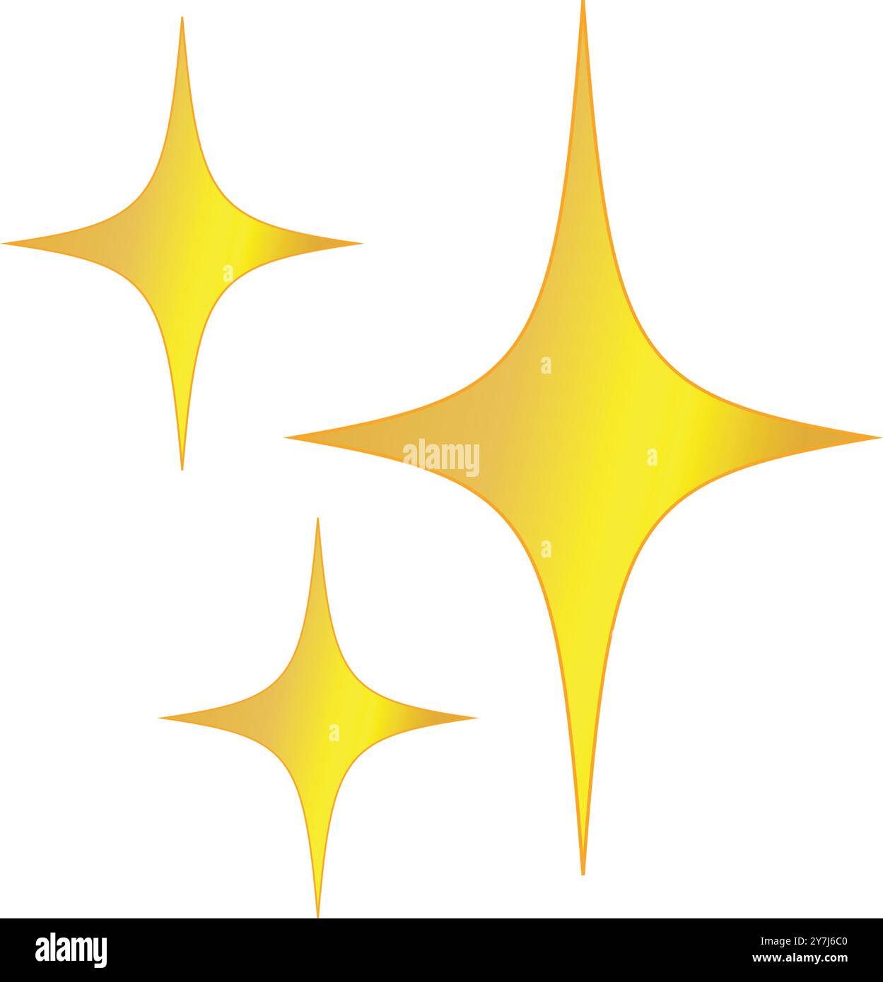 Sparkline Golden Star, Glittering star sparkle, Twinkle star in Gold, Golden glowing sparkle ...