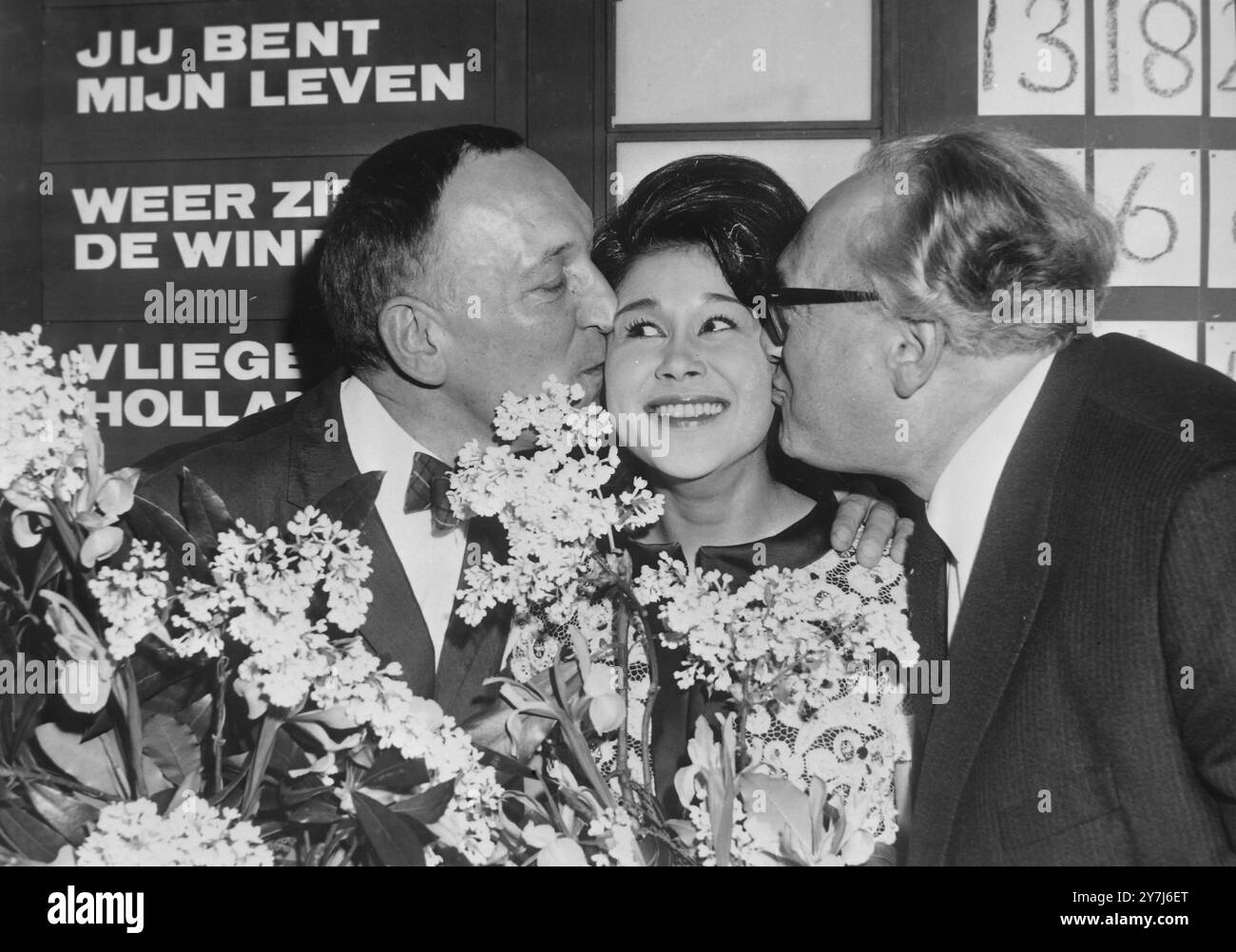 ANNEKE GRONLOH DUTCH SINGER AND TED POWDER AT EUROVISION SONG CONTEST ...