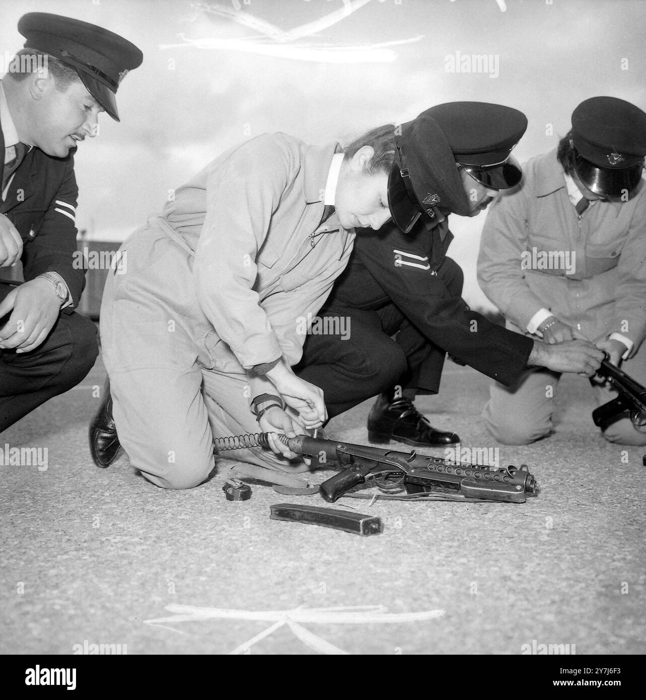 POLICE GREEK POLICEWOMAN RECEIVE INSTRUCTIONS ON RIFLE RANGE IN NICOSIA ...