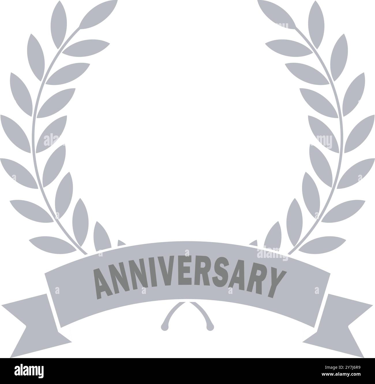 anniversary Silver icon, Silver Leaves, circular laurel foliate, Laurel ...