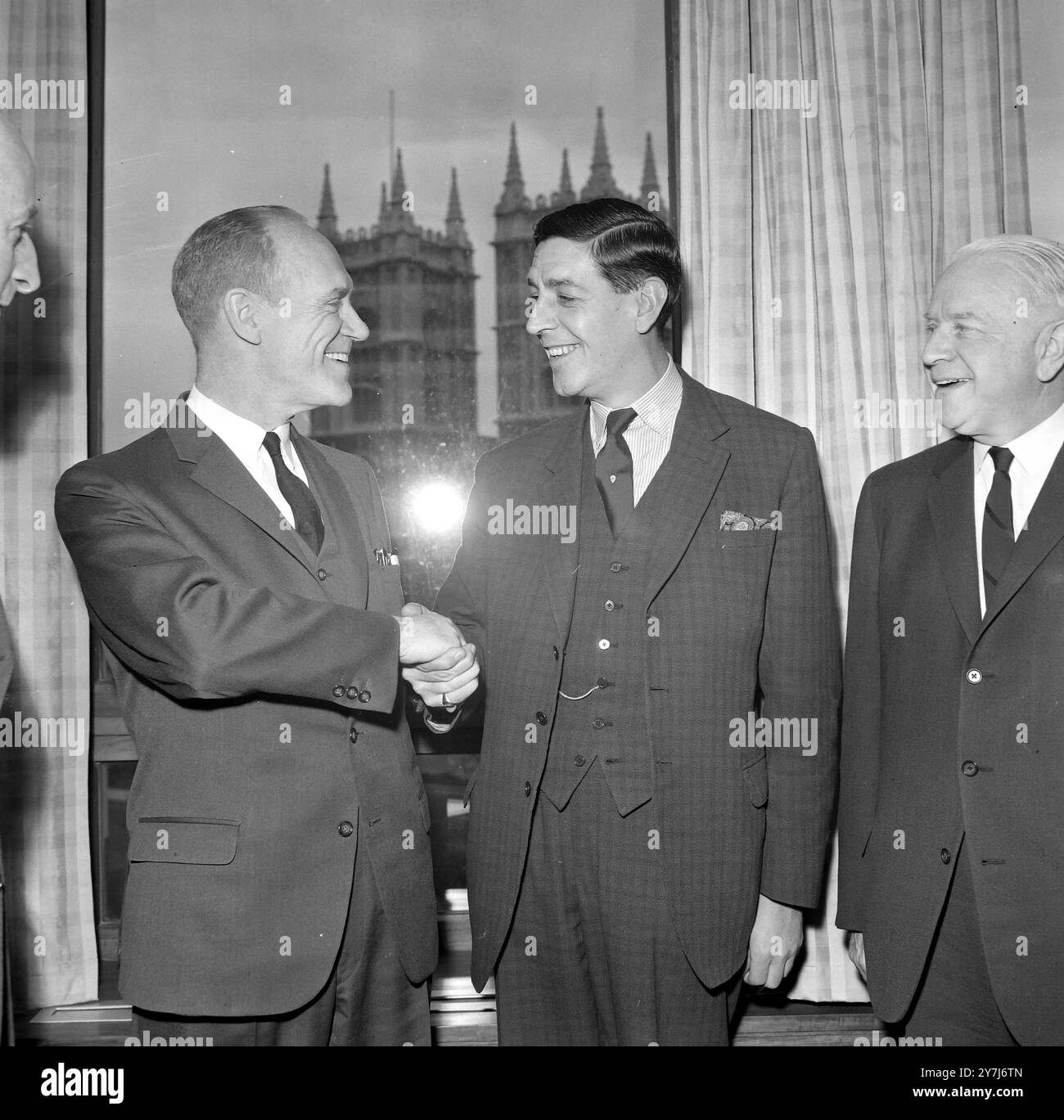 MITCHELL SHARP WITH EDWARD DU CANN IN LONDON / ; 26 FEBRUARY 1964 Stock ...