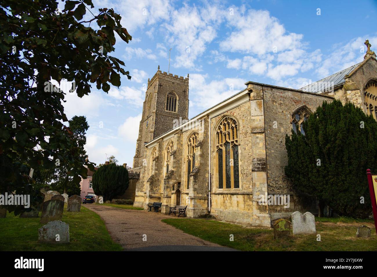 St Michael's parish church, Framlingham market town, Suffolk, England ...