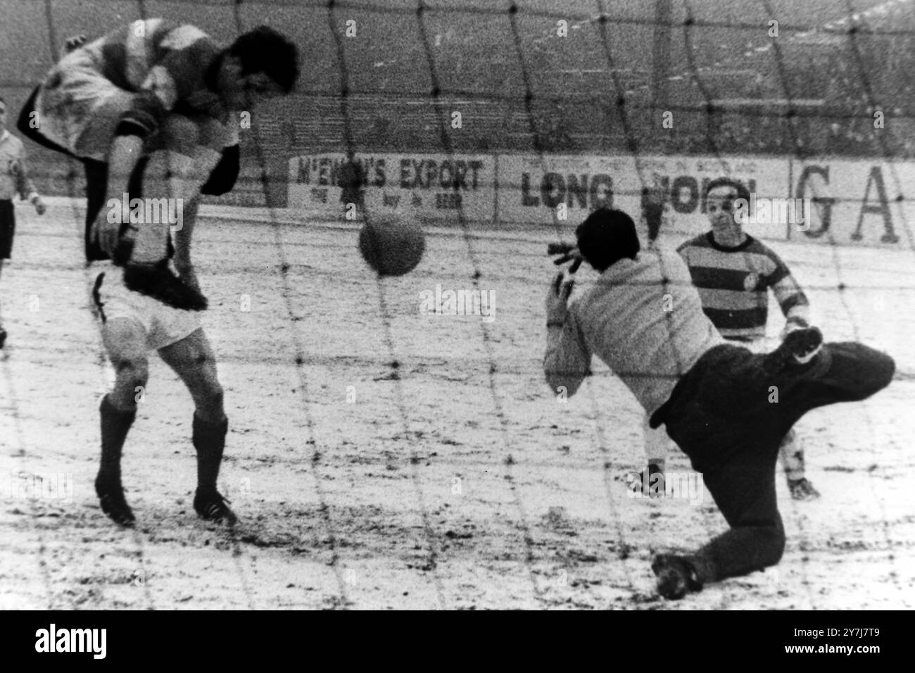 ARROLL FOOTBALLER SAVES GOAL IN SCOTLAND / ; 24 FEBRUARY 1964 Stock ...