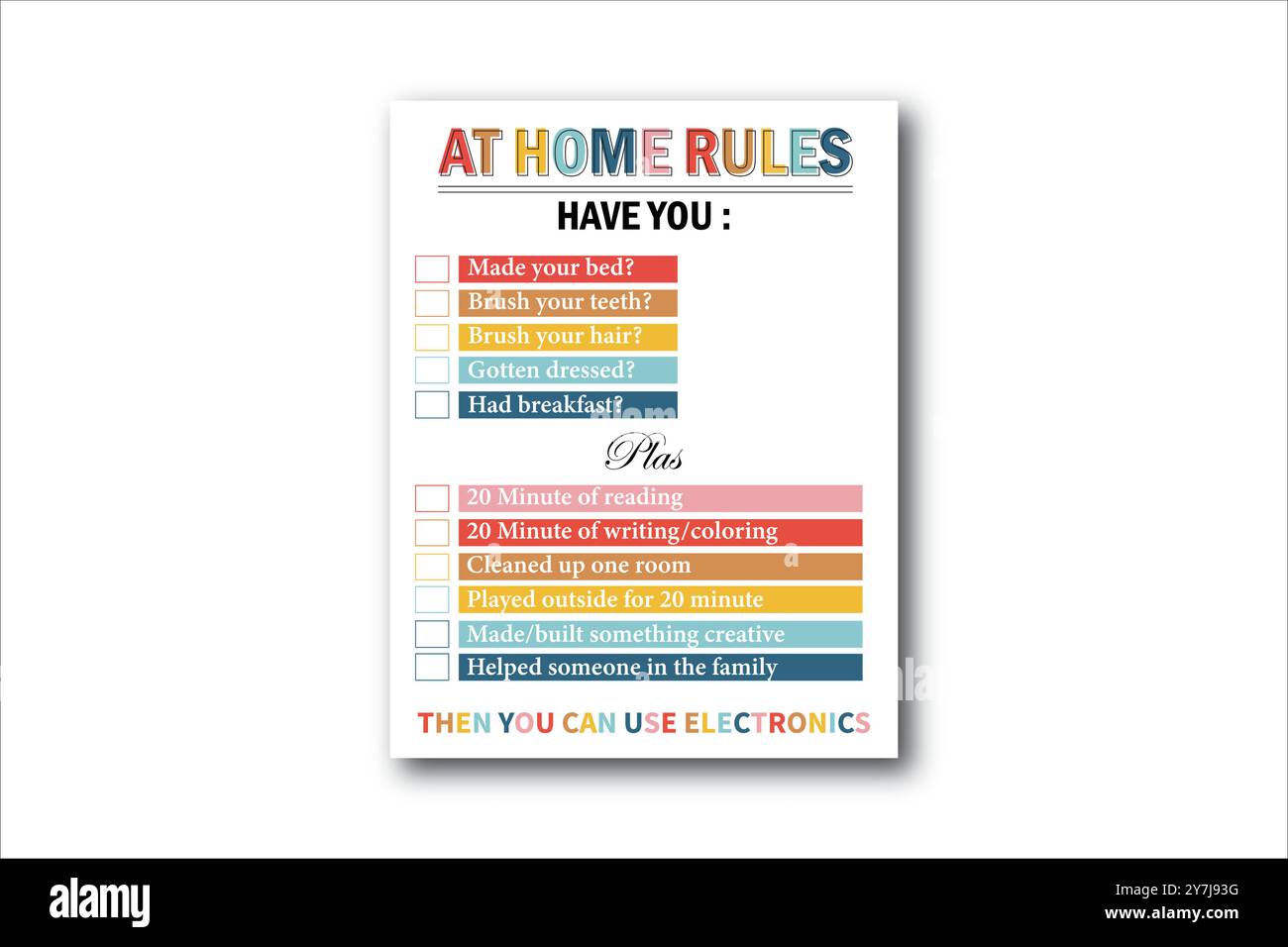 At Home Rules, Chore Home Rules KDP Interior Design Stock Vector Image ...