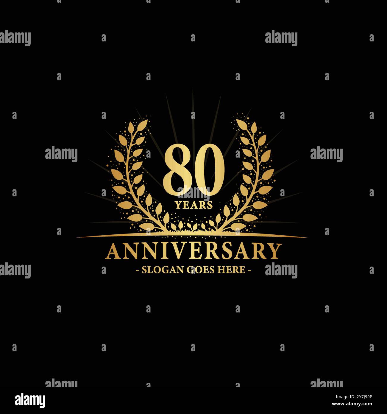 80 years celebrating anniversary logo. 80th years anniversary design ...
