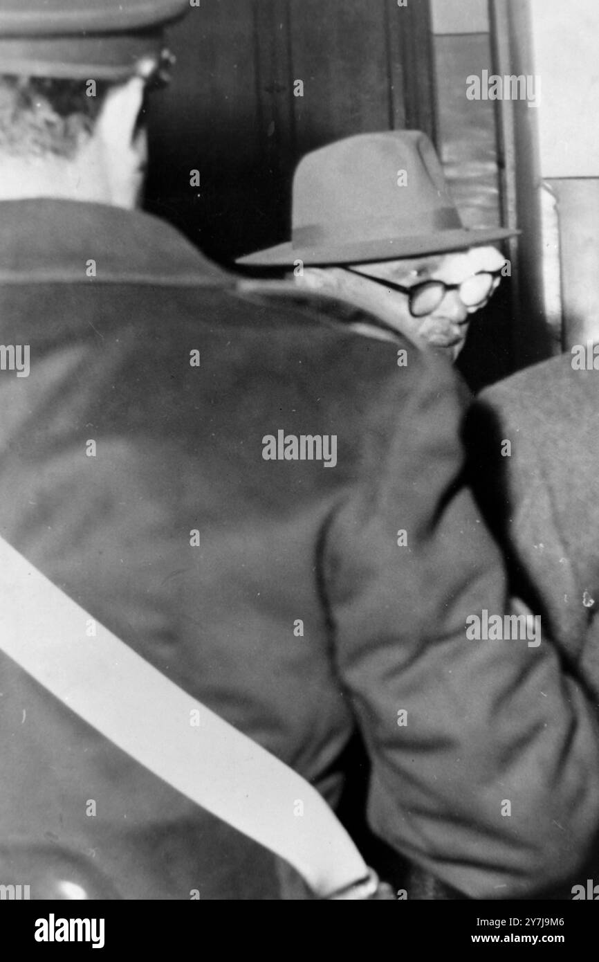 MAFIA GENCO RUSSO ARRIVES IN COURT IN SICILY ; 19 FEBRUARY 1964 Stock ...