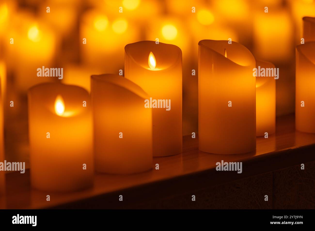 candles on the concert stage background for design purpose Stock Photo ...