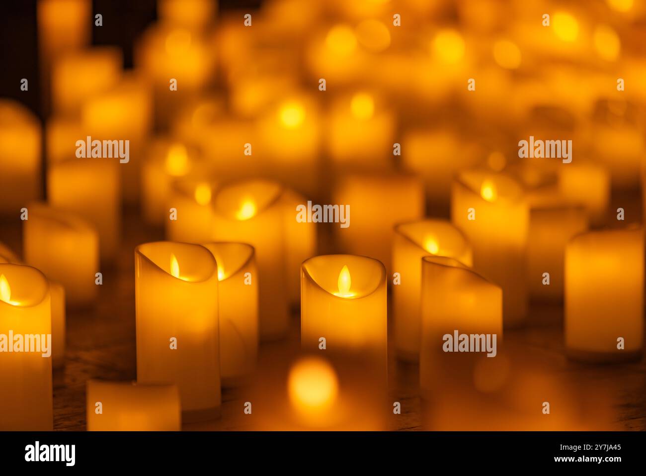 candles on the concert stage background for design purpose Stock Photo ...