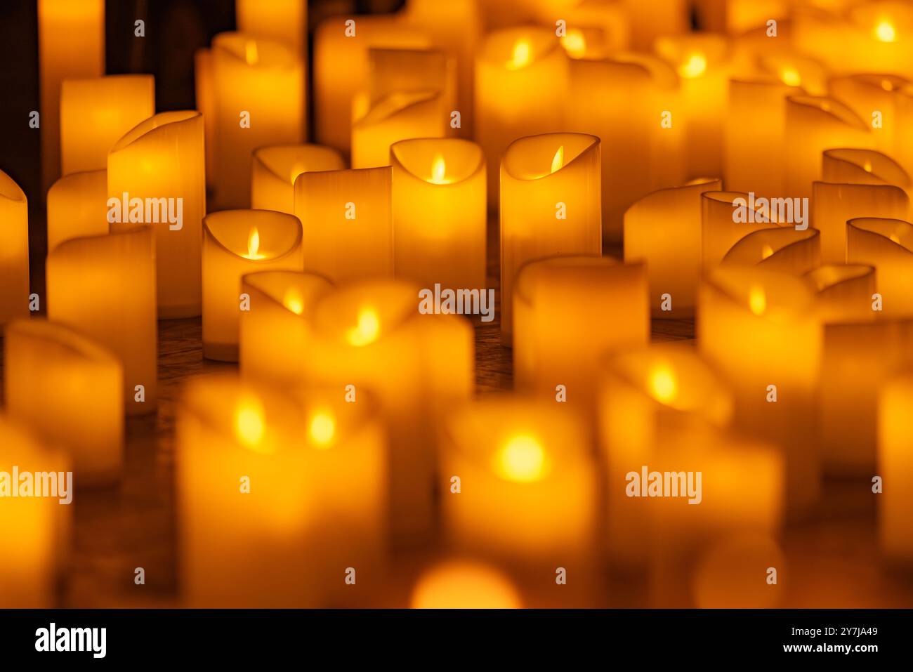 candles on the concert stage background for design purpose Stock Photo ...