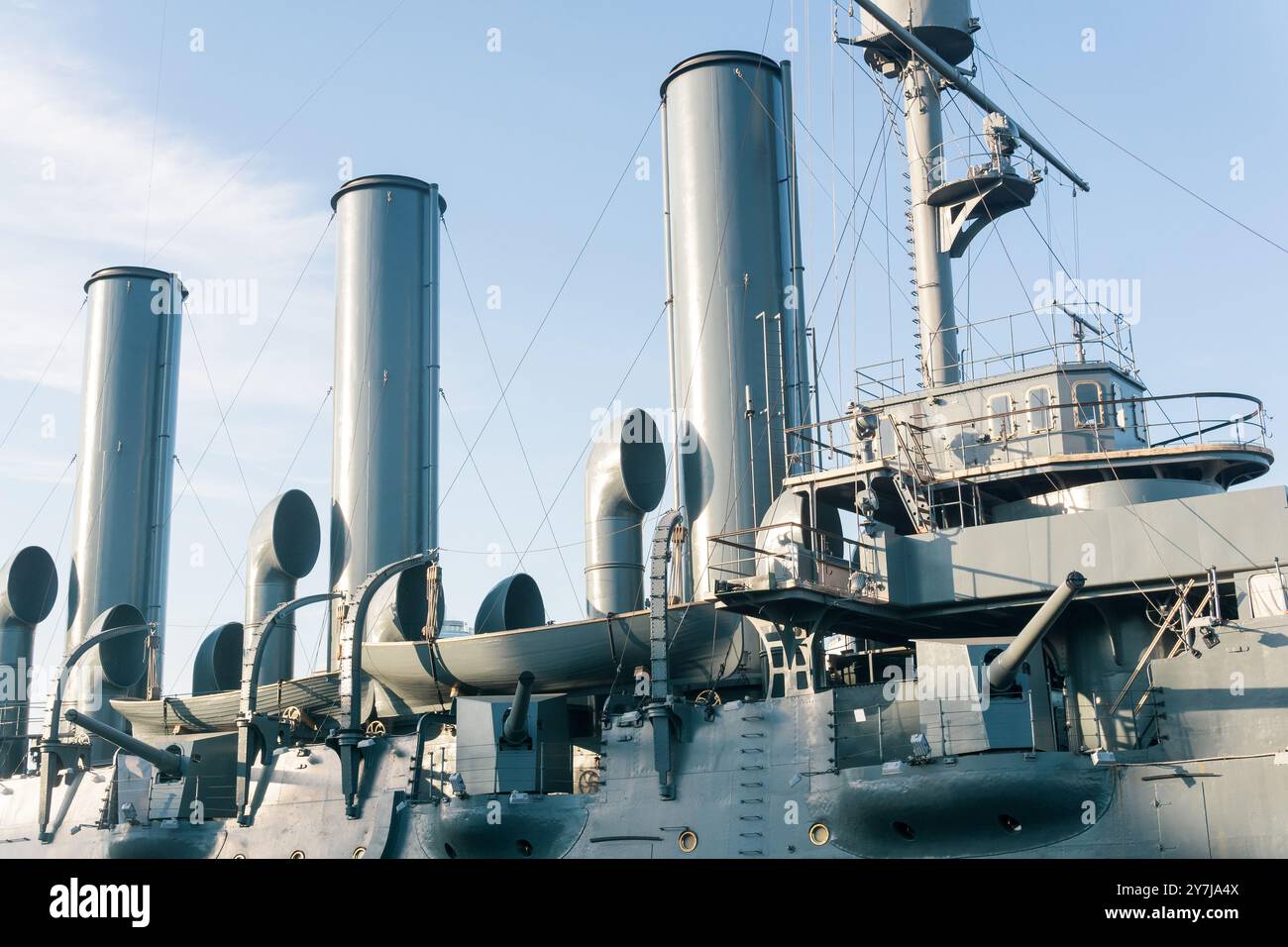 board of an ancient steam warship, vintage naval background Stock Photo ...
