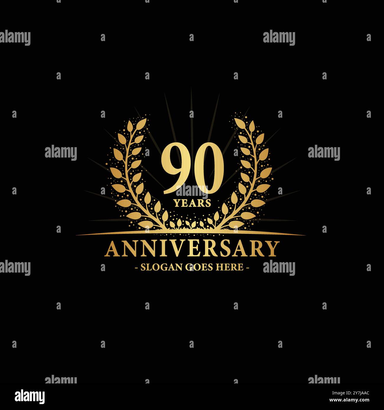 90 years celebrating anniversary logo. 90th years anniversary design ...