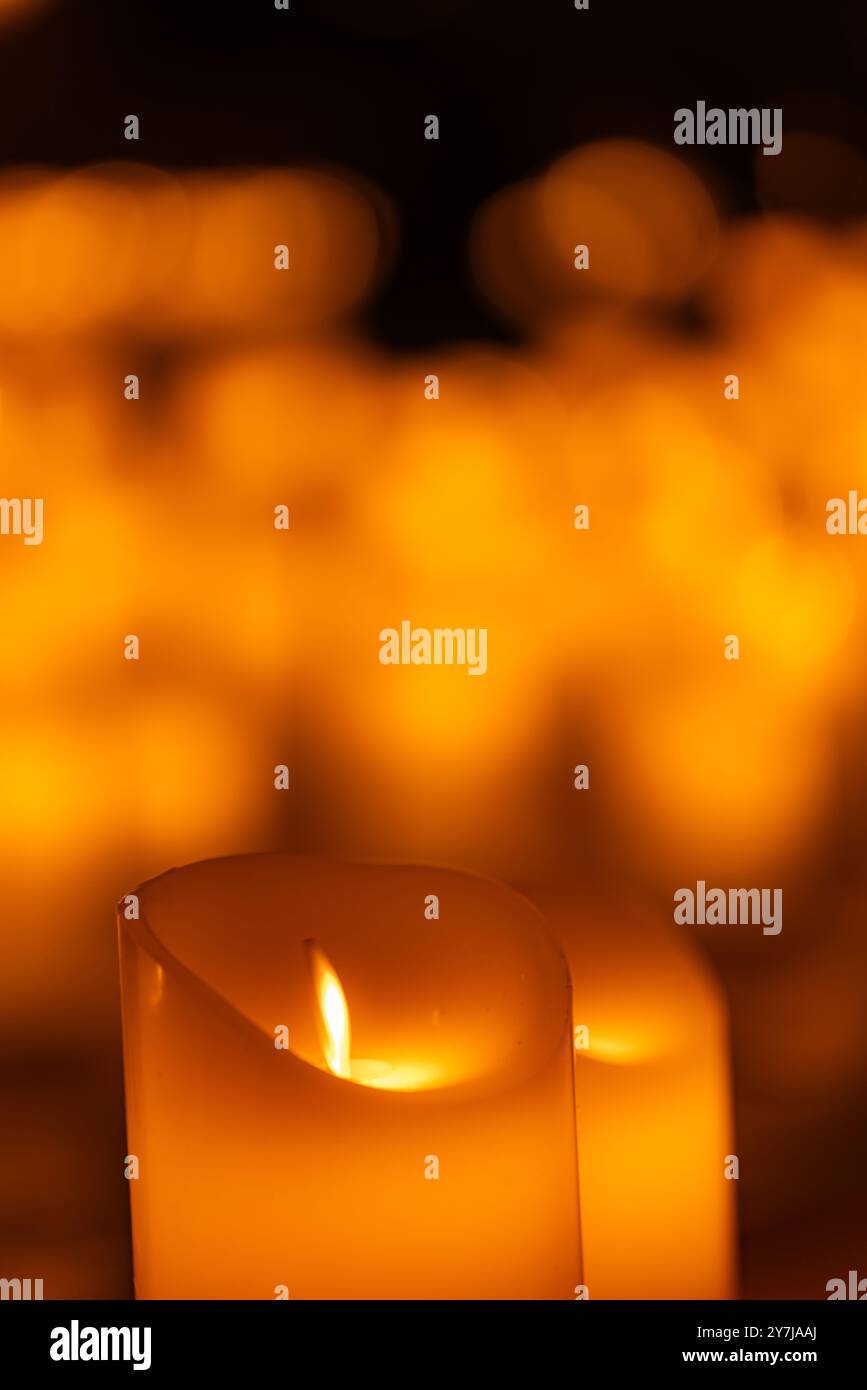 candles on the concert stage background for design purpose Stock Photo ...