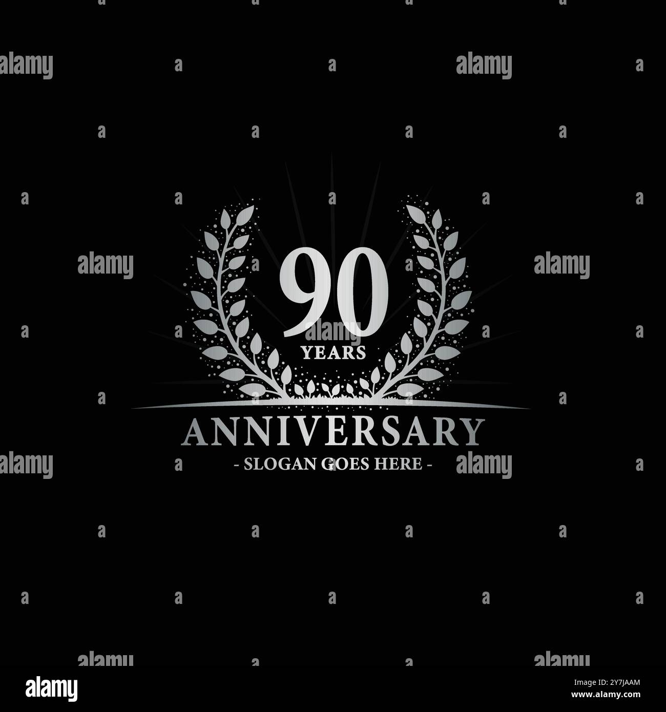 90 years celebrating anniversary logo. 90th years anniversary design ...