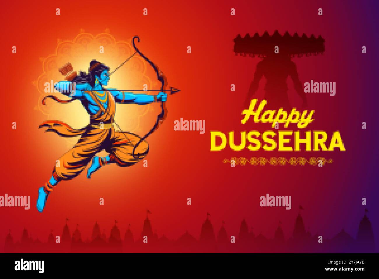 Hindu demon king ravana Stock Vector Images - Alamy