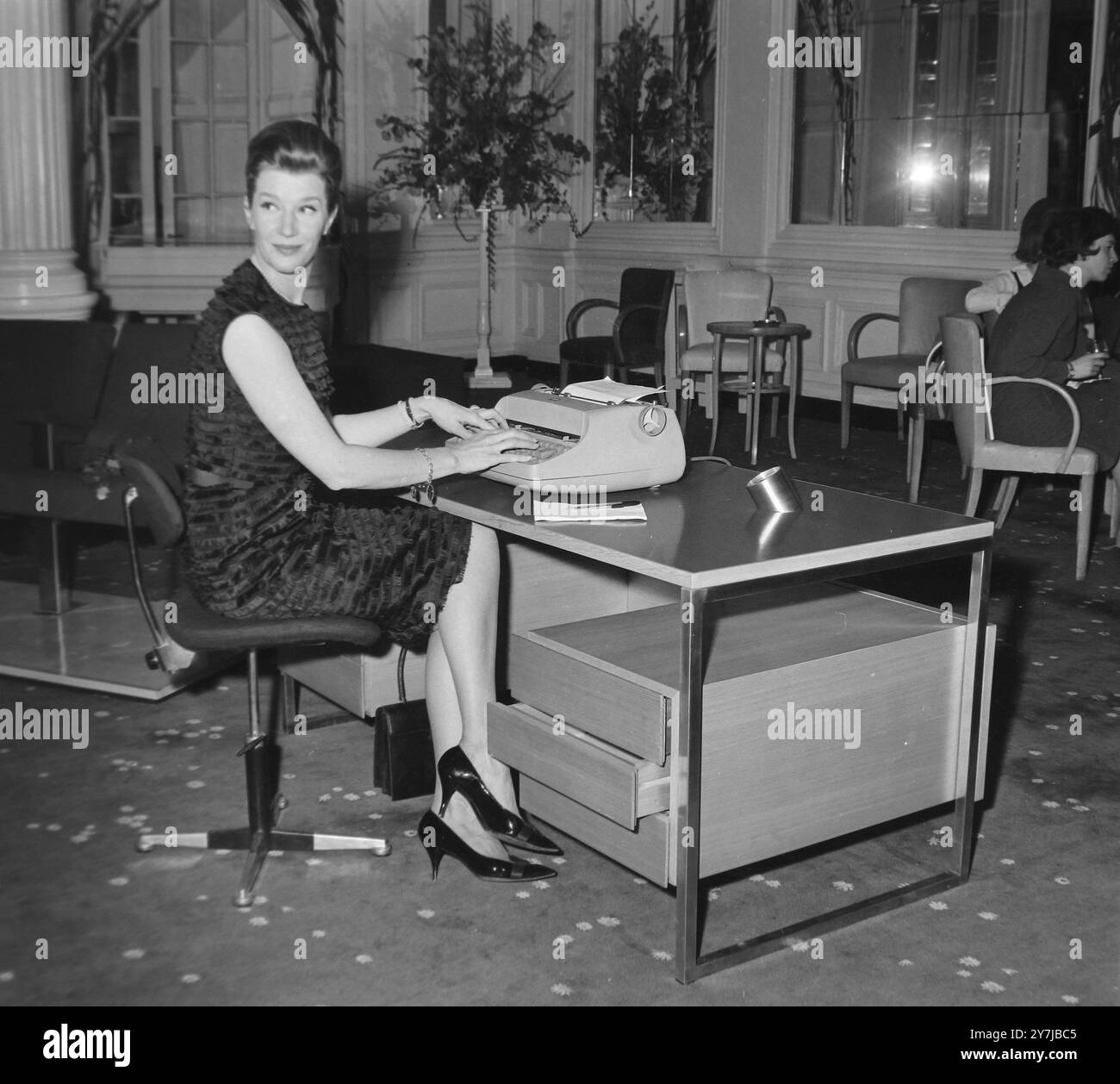 MISS MONEY PENNY IN BOND MOVIES LOIS MAXWELL AT SECRETARIES DESKS IN ...