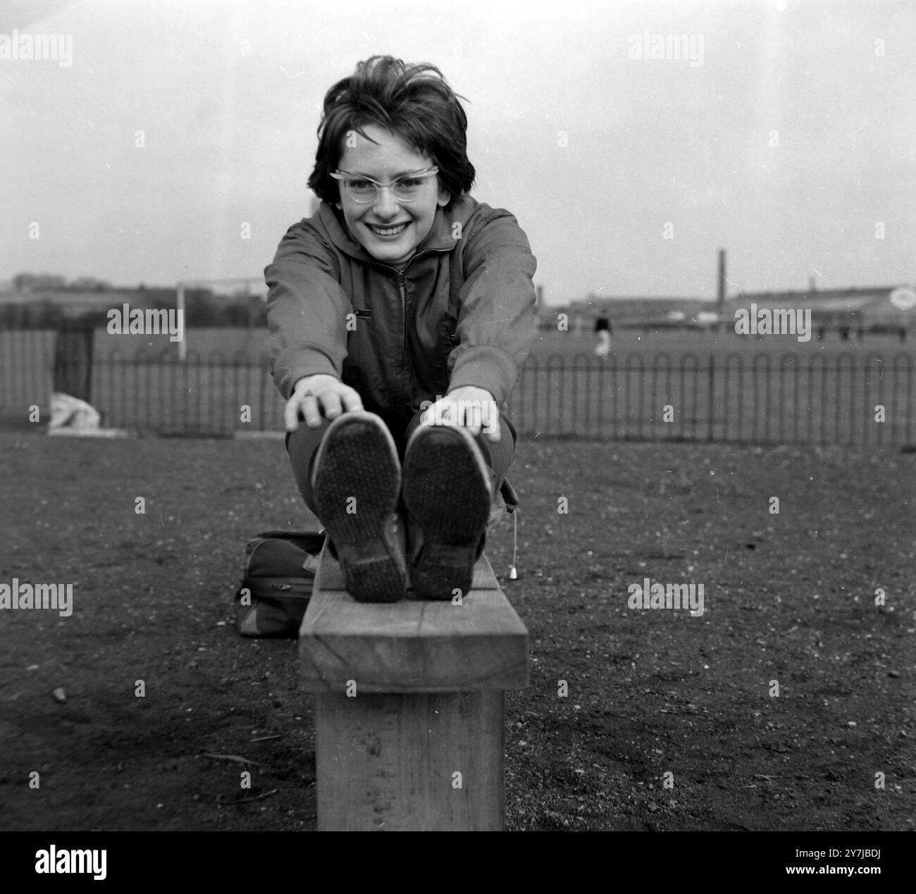 ATHLETICS MADELEINE COBB IN TRAINING ; 12 FEBRUARY 1964 Stock Photo - Alamy