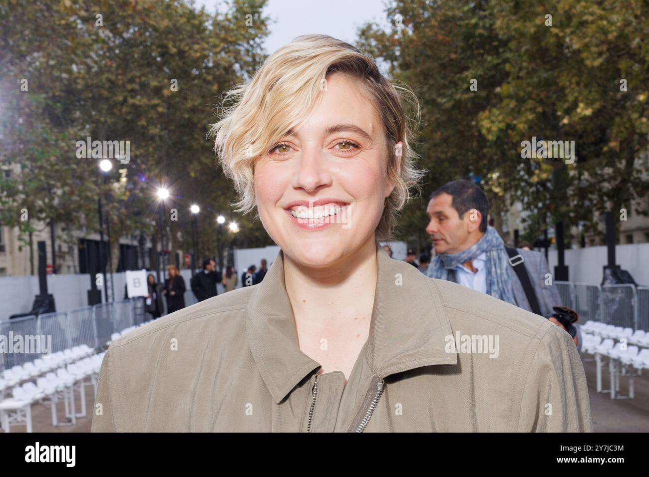 Greta Gerwig attends the Stella McCartney Spring/Summer 2025 collection ...