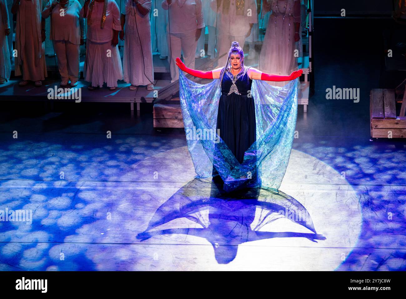 HAVSANDAR, ÅLAND, 2024: Annica Cleo plays Havsfrun Rana (The Mermaid ...