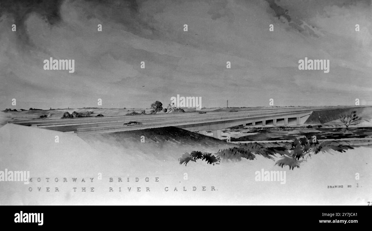 THE SKETCH DESIGN FOR THE CALDER BRIDGE SHEFFIELD LEEDS MOTORWAY / ; 7 ...