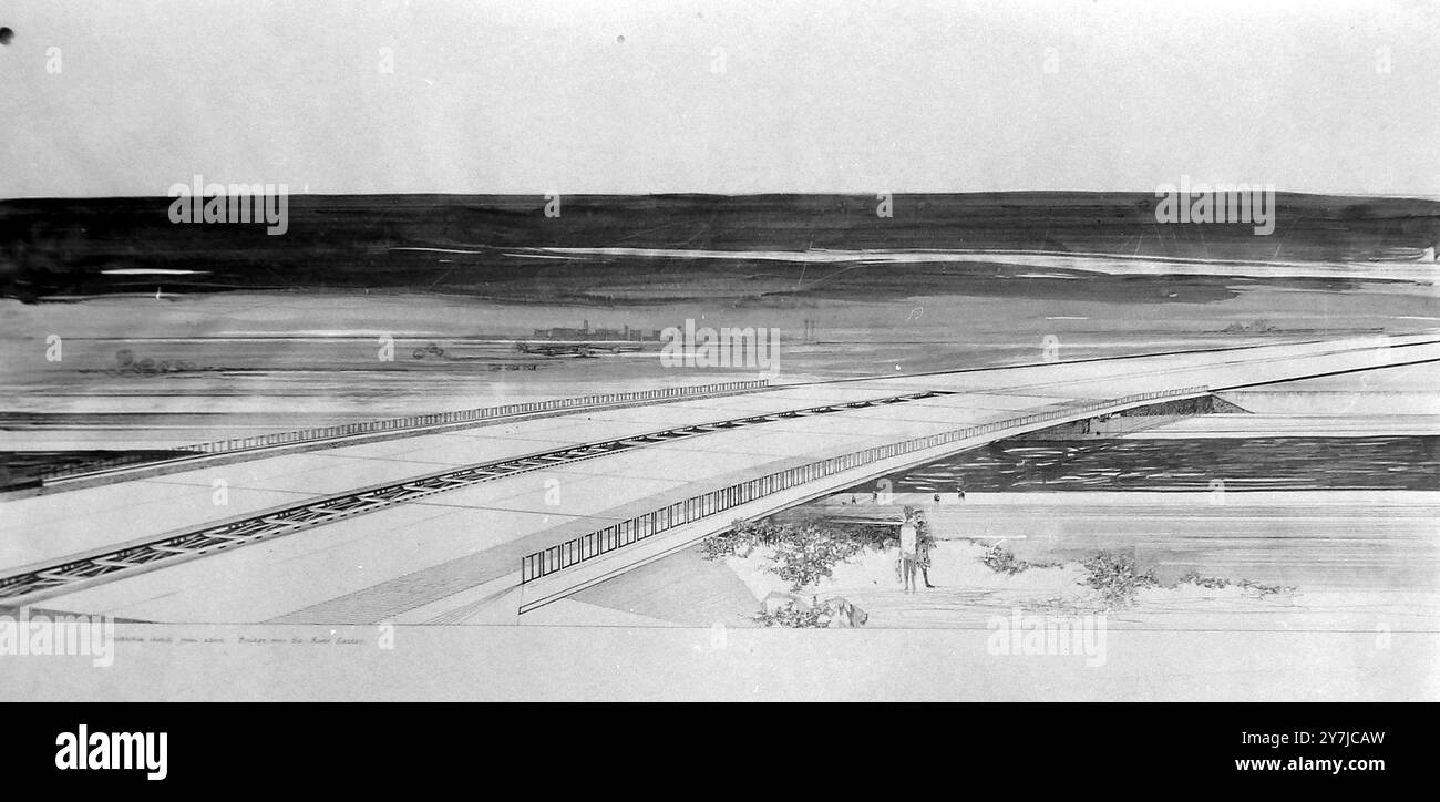 THE SKETCH DESIGN FOR THE CALDER BRIDGE SHEFFIELD LEEDS MOTORWAY ; 7 ...