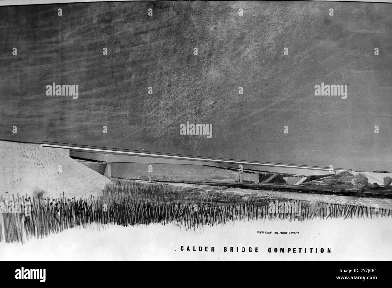 THE SKETCH DESIGN FOR THE CALDER BRIDGE SHEFFIELD LEEDS MOTORWAY ; 7 ...