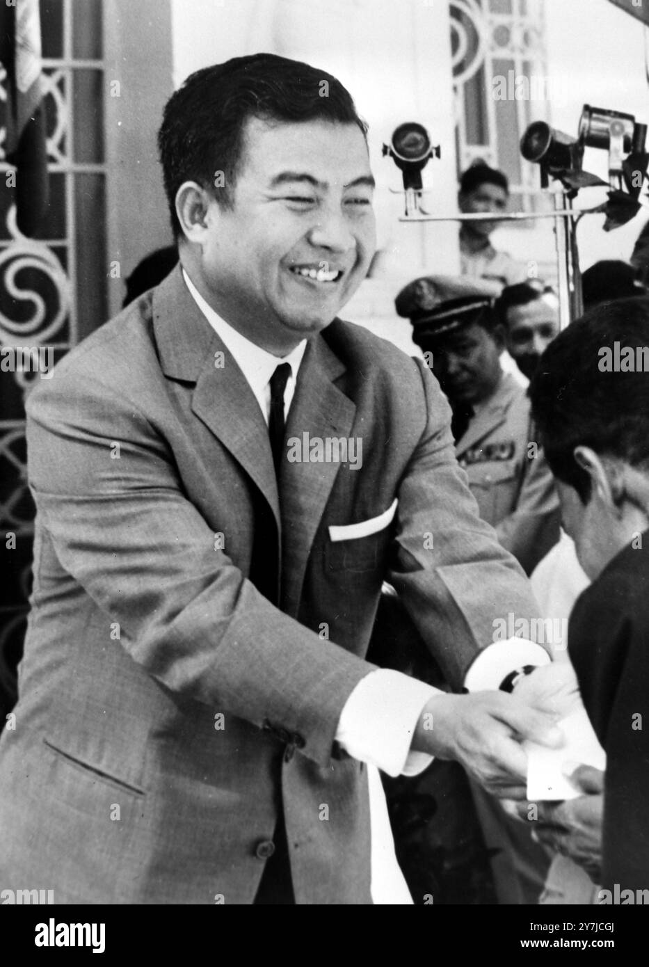 CAMBODIAN PRINCE NORODOM SIHOUNAK IN PHNOM PENH ; 7 FEBRUARY 1964 Stock ...