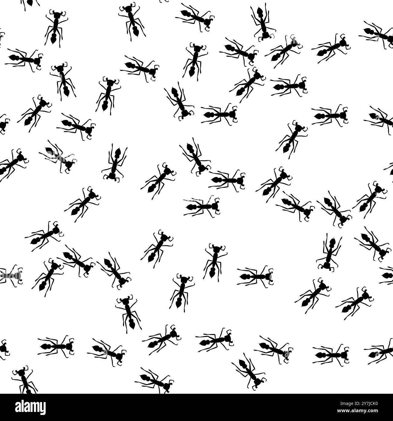 ant trail path seamless pattern. Insect invasion concept Stock Vector ...