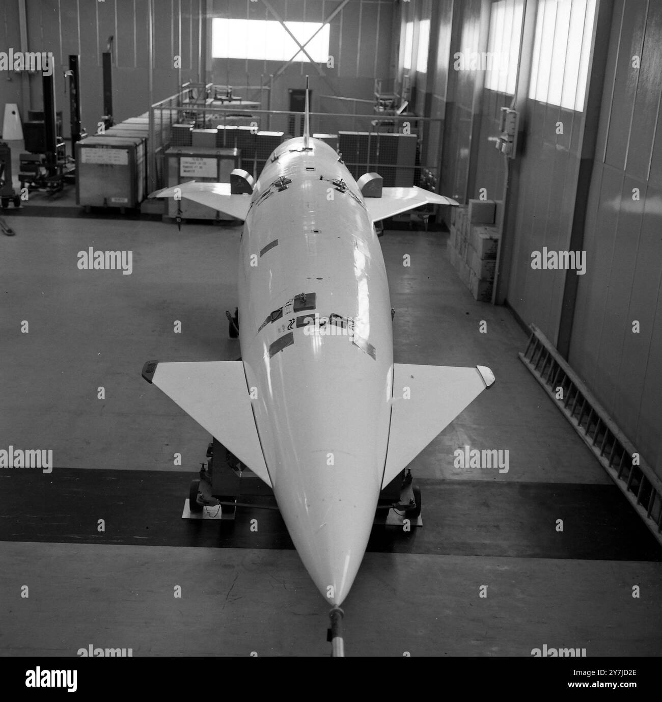 ROYAL AIR FORCE BASE IN WITTERING - BLUE STEEL MISSILES IN STORAGE ...