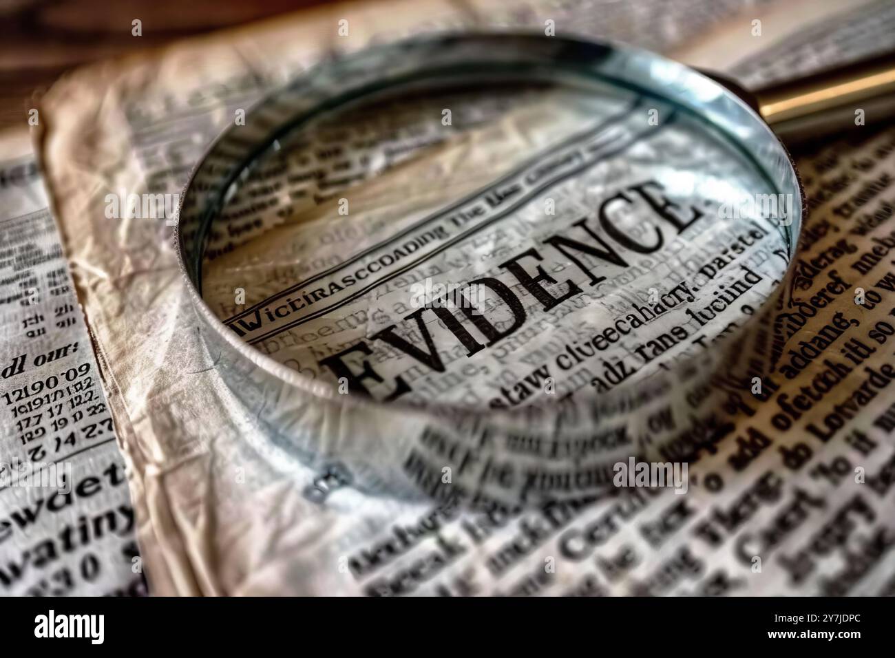 Importance of detail magnifying glass on evidence highlights legal ...
