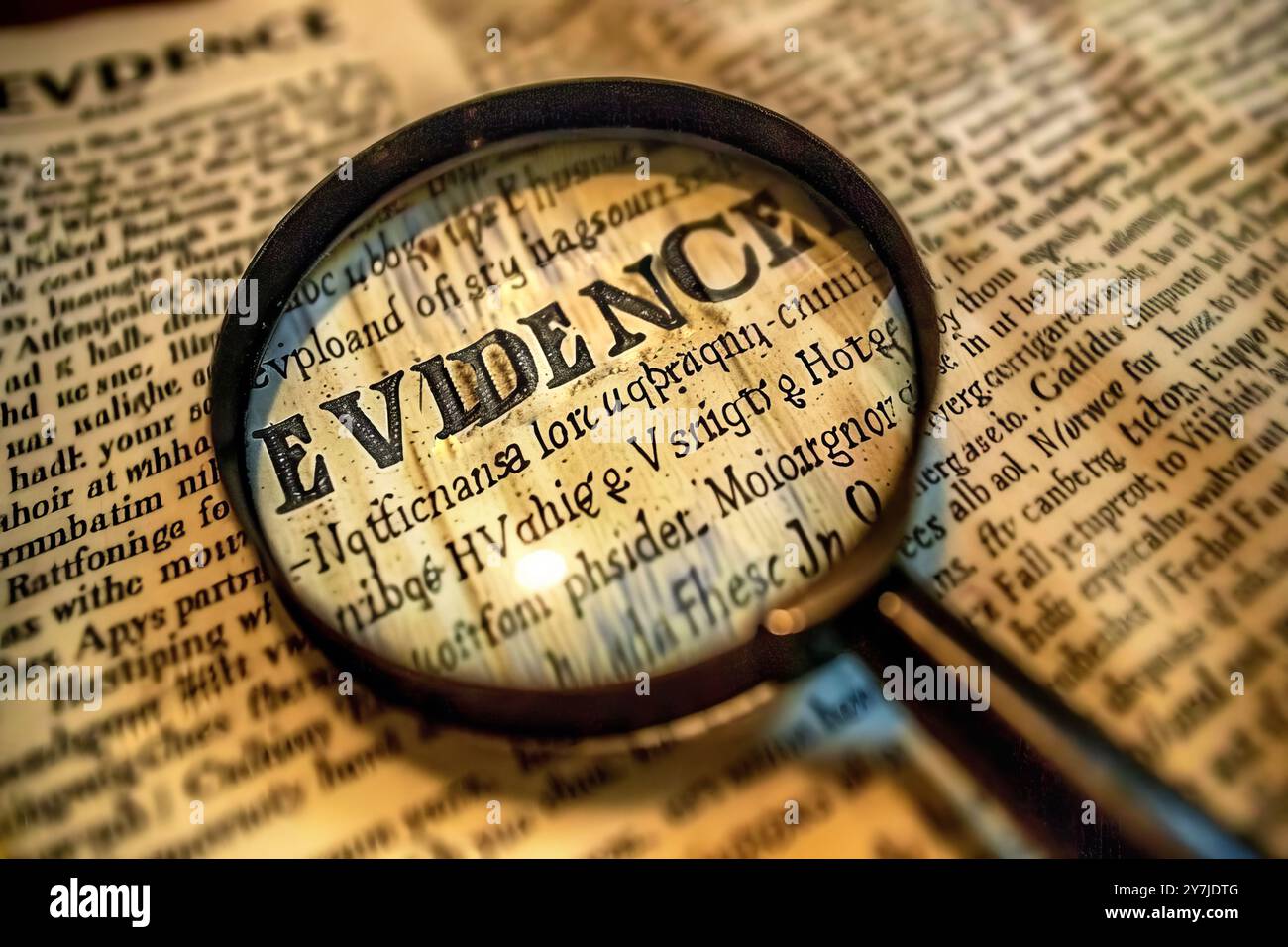 The importance of detail a magnifying glass highlights evidence on ...