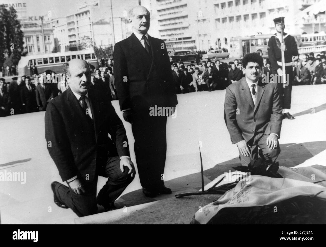 GENERAL GEORGE GRIVAS AT TOMB OF UNKNOWN SOLDIERIN ATHENS / ; 29 ...