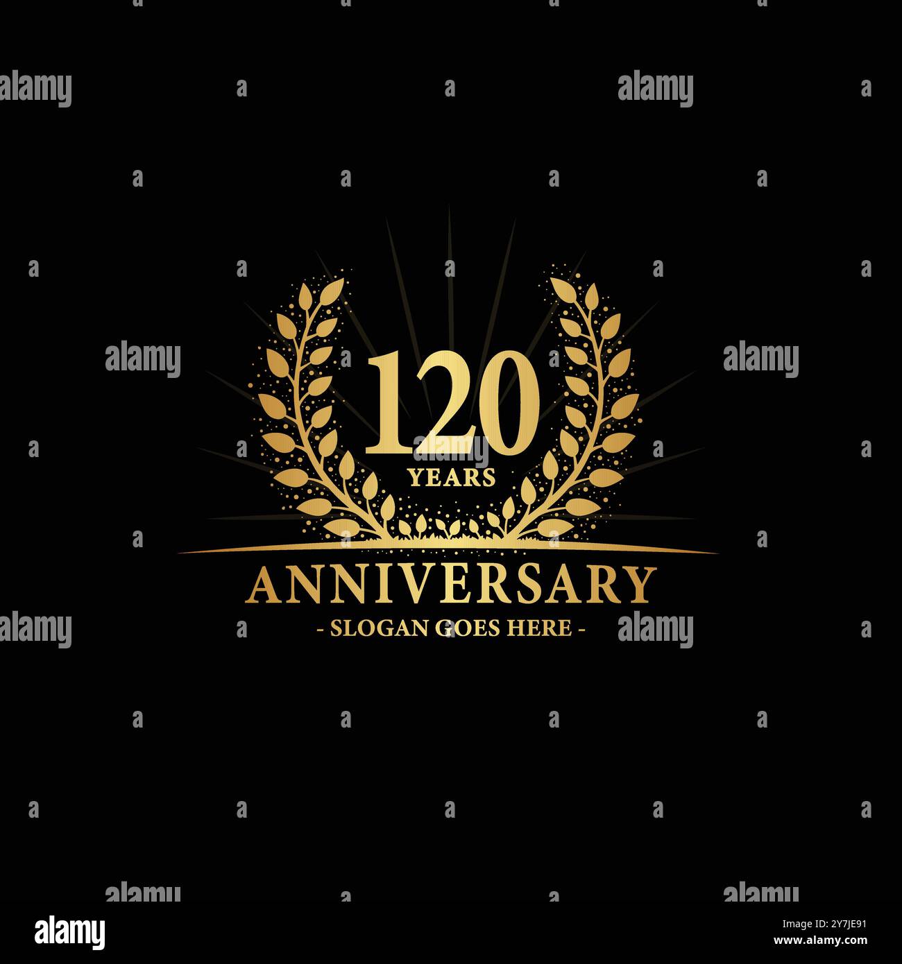 120 years celebrating anniversary logo. 120th years anniversary design ...