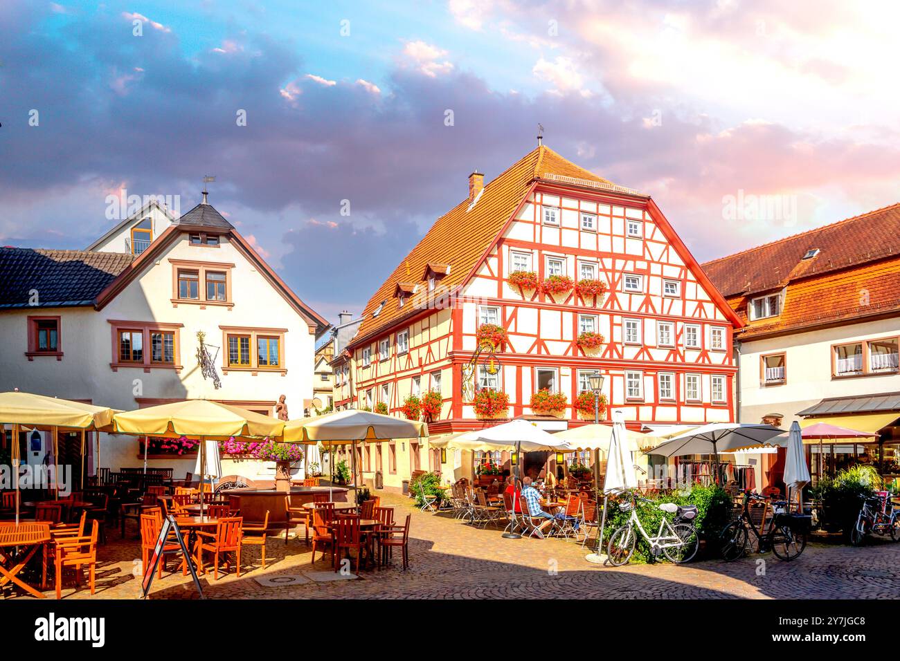 Old city of Lohr am Main, Germany Stock Photo - Alamy