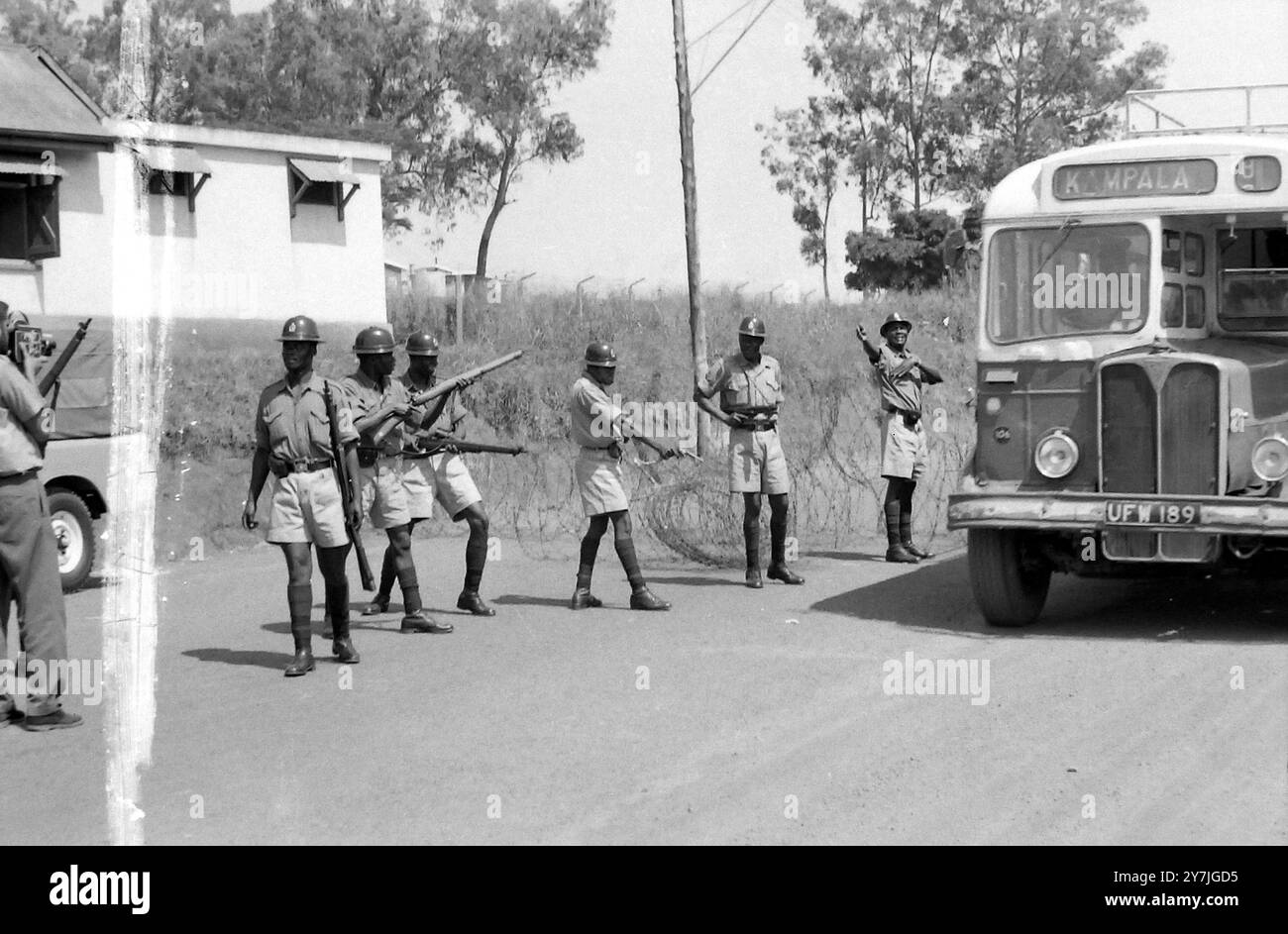 CRISIS NATIVE POLICE IN FULL BATTLE DRESS IN KAMPALA, UGANDA ; 25 ...