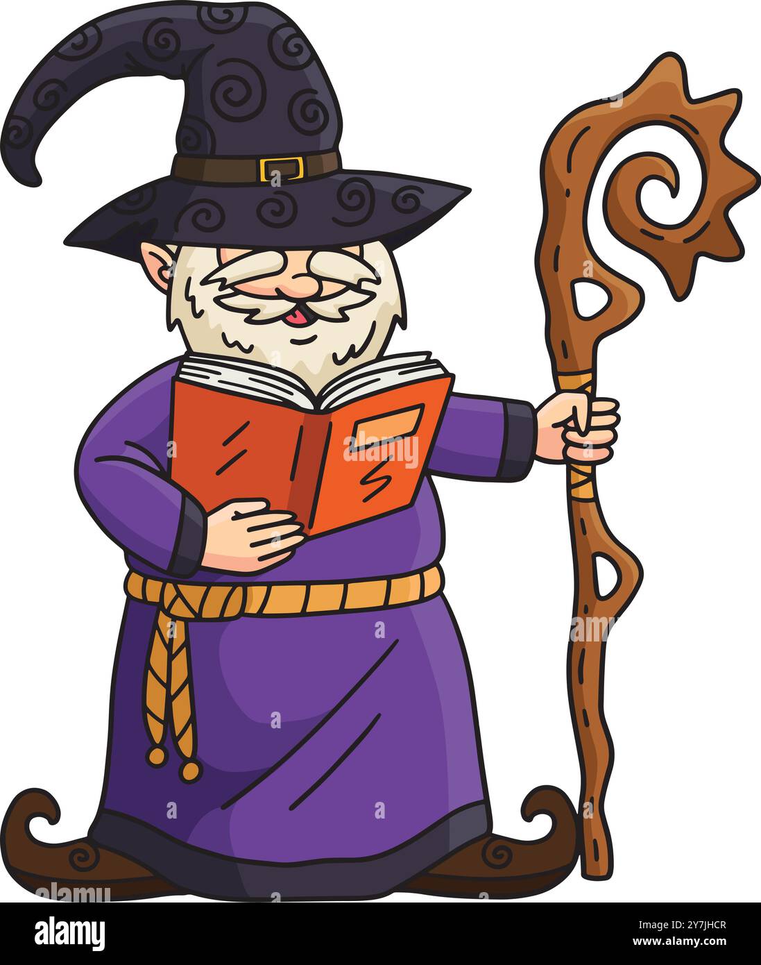 Gnome Wizard Cartoon Colored Clipart Illustration Stock Vector Image ...