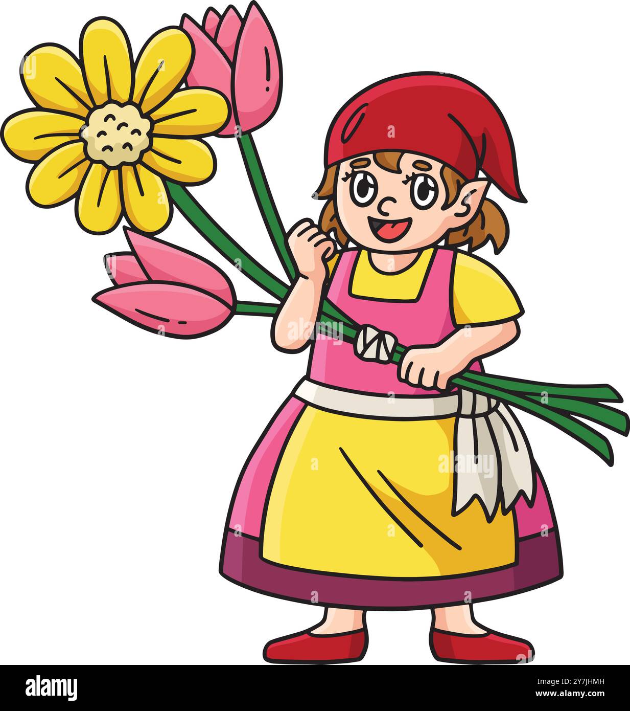 Garden filled with flowers Stock Vector Images - Alamy